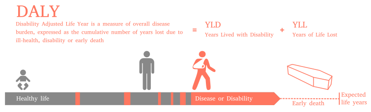Disability-Adjusted Life Year(DALY) : 장애 또는 질병으로 인해 손실 된 수명 : 네이버 블로그