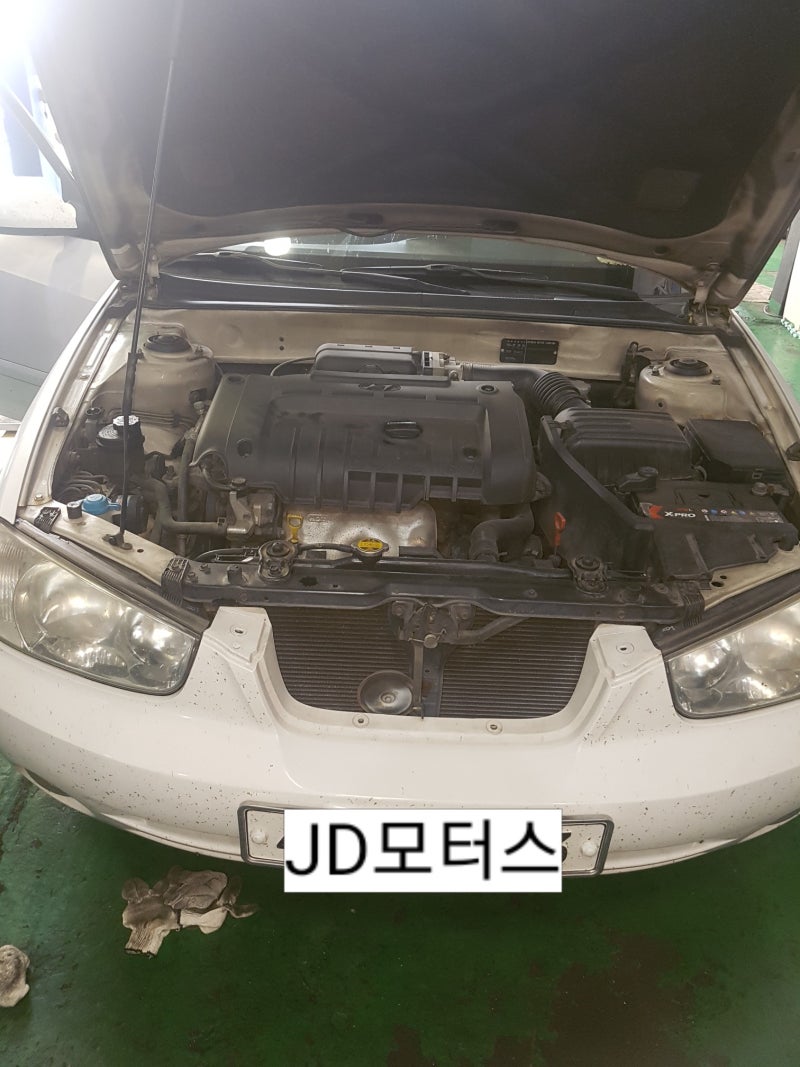 Jd모터스경남김해장유창원마산부산양산거제밀양진해아반테xd에어컨성능저하아반테xd에어컨후레싱작업아반테xd