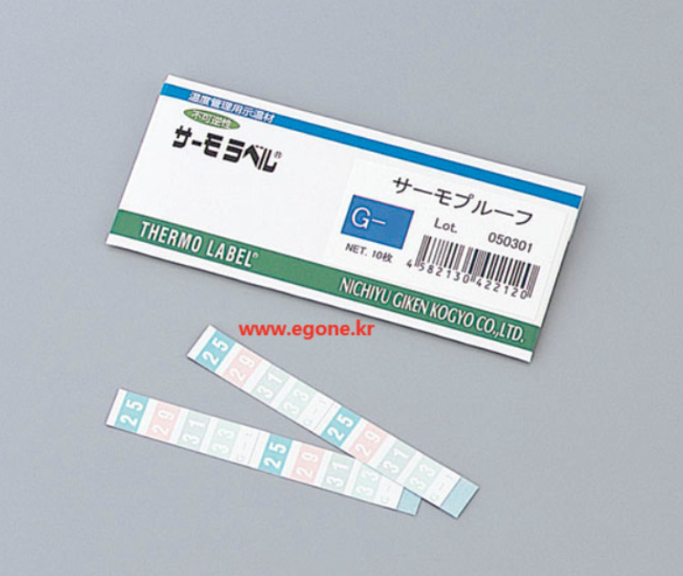 Nichiyu® High Temp.Thermo-Labels /표면온도측정지 / 온도라벨서모프로브(비가역성) 3-Steps ...