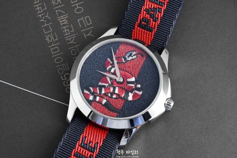 구찌 르 마르셰 드 메르베이 스네이크 뱀시계 나토밴드 YA126493 #청주구찌시계 - [스타럭스 공식 / 청주타임21 ...