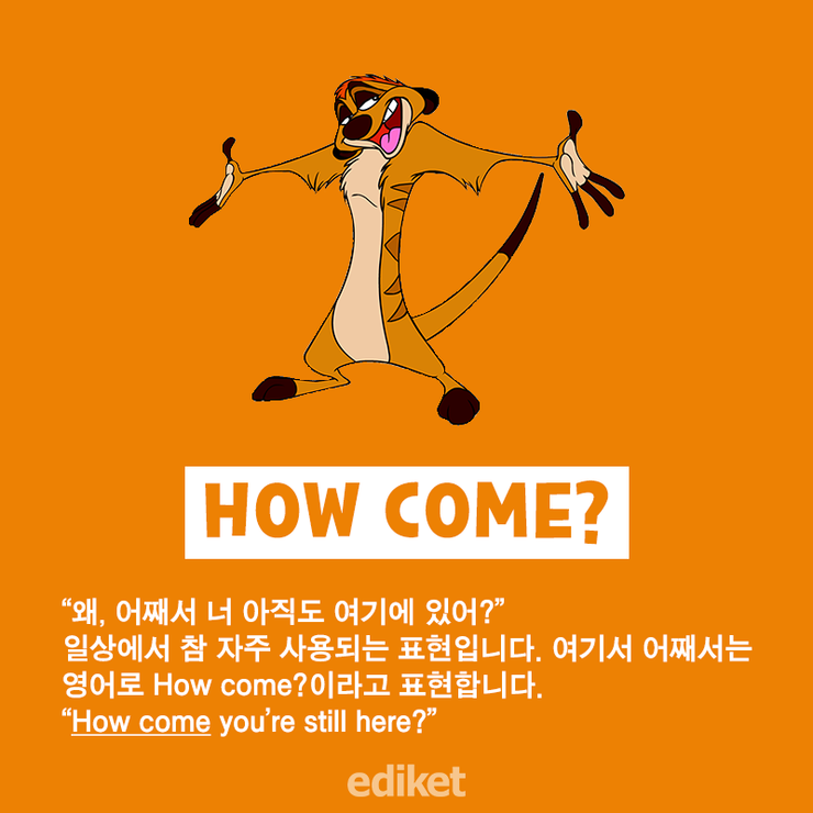 생활영어 - 어째서? HOW COME? : 네이버 블로그