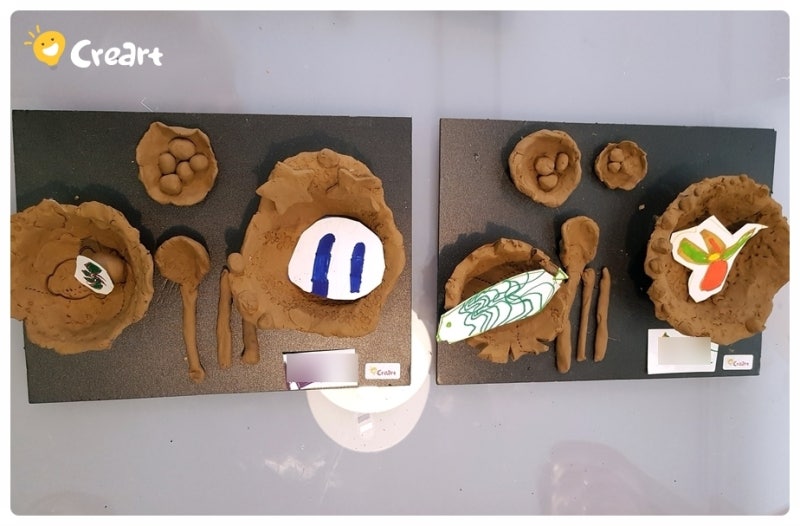 밤비니 5세 수업 그릇디자인 무늬찍기 시흥시 정왕동 배곧 미술학원 창의미술 크리아트 네이버 블로그