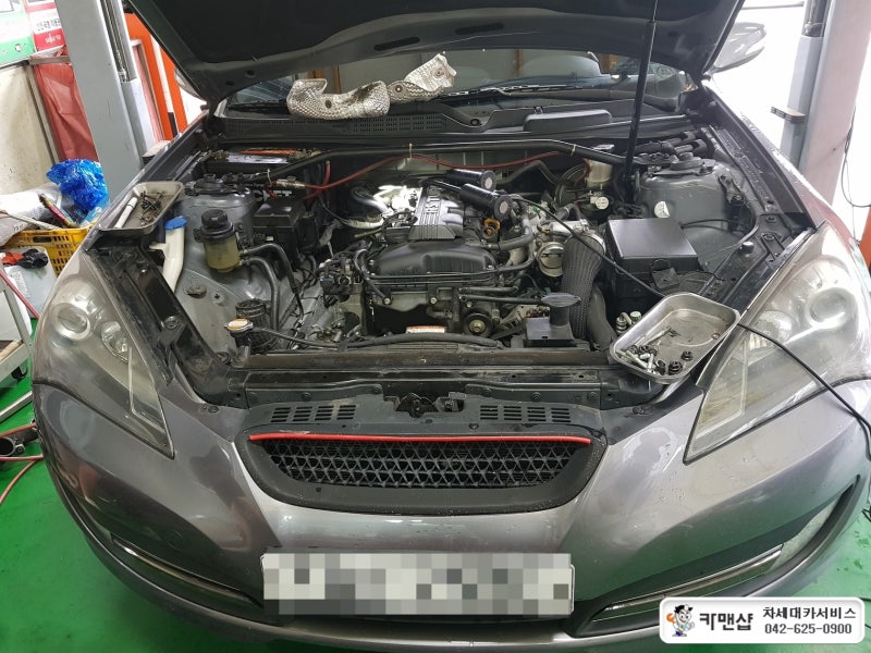 제네시스 쿠페 터보차저 Turbo Charger 교환 샤프트유격 임펠러 손상 출력부족 소음 연비저하 연기 백연