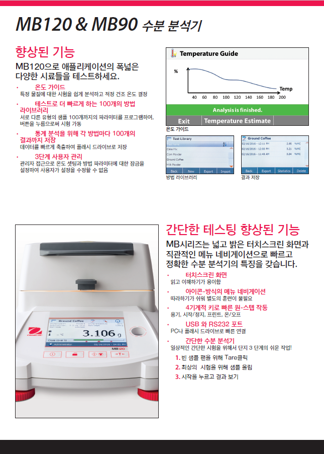 [적외선 수분분석기] MB120 & MB90 : 네이버 블로그