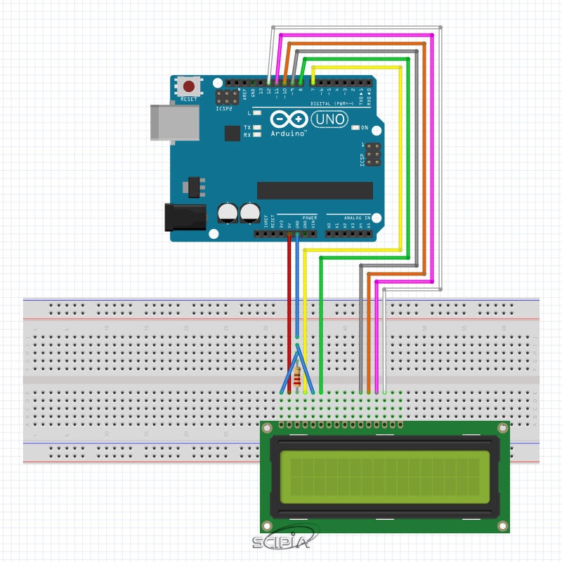[아두이노] lcd, qapass에 연결해 테스트 문자 출력 : 네이버 블로그