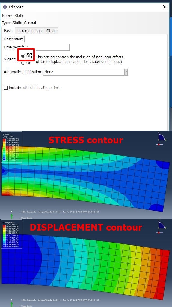 아바쿠스 NLgeom (Nonlinear geometry) 옵션 이란 : 네이버 블로그