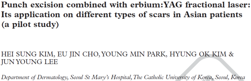 Punch excision combined with erbiumYAG fractional laser : 네이버 블로그