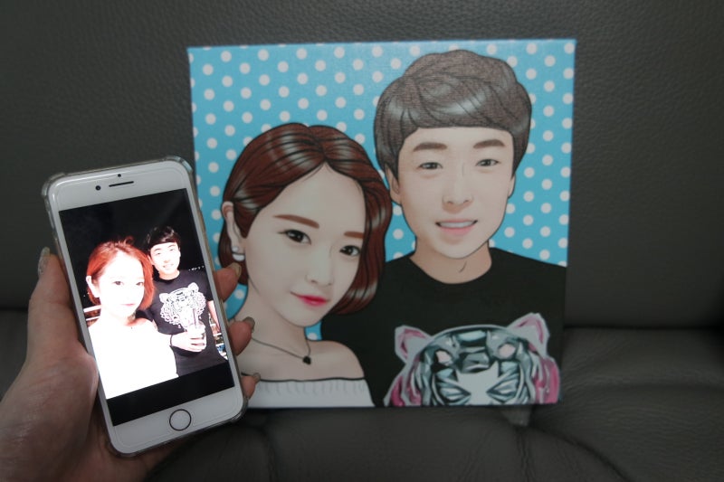 팝아트초상화 위너아트 커플 기념일선물으로 추천 네이버 블로그