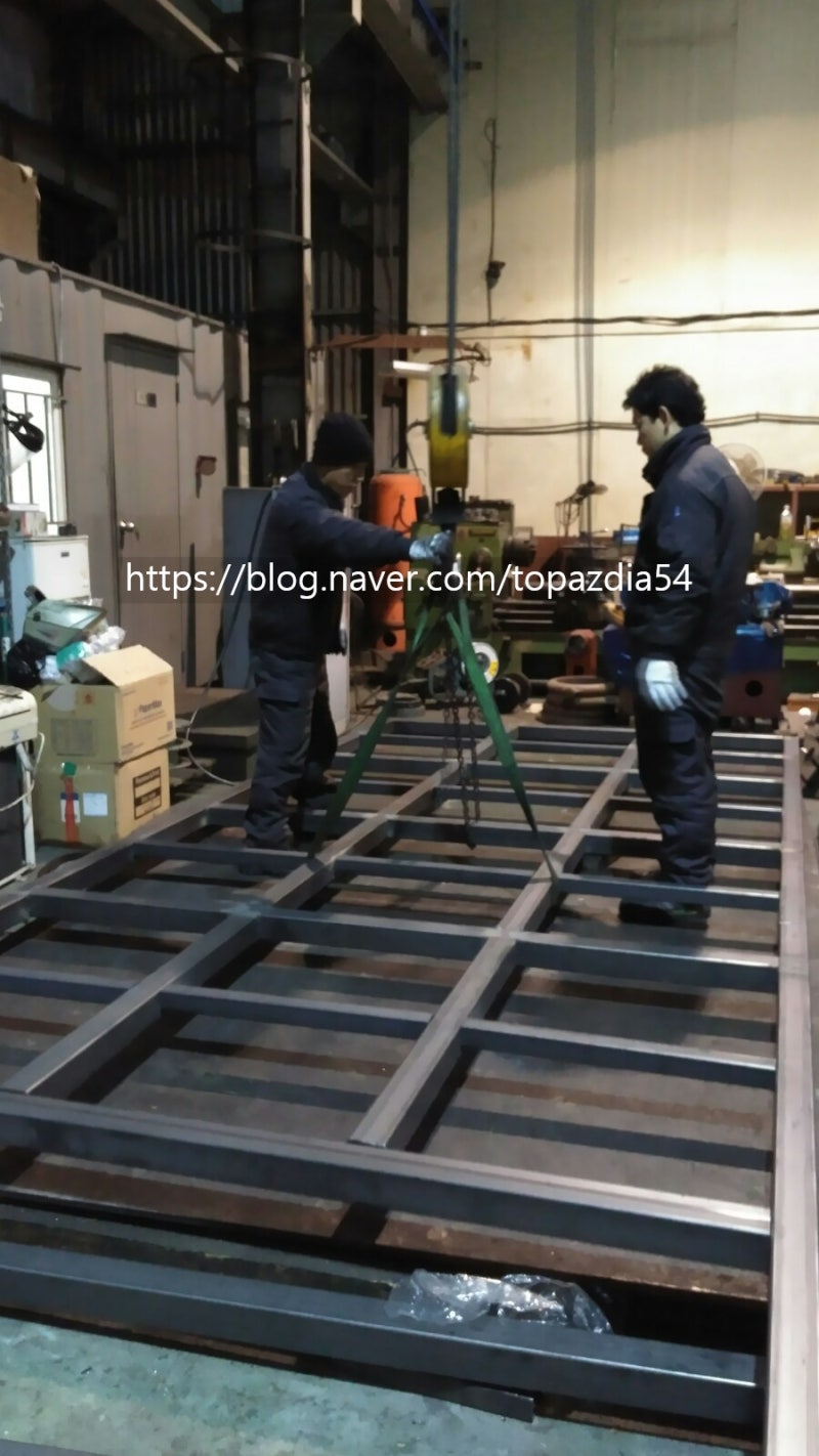 용접구조물 각관프레임 설계제작 가공 의뢰 네이버 블로그