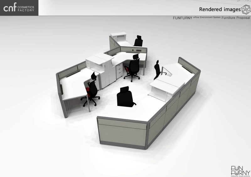 사무실책상 120도책상 파티션 납품사례 : 네이버 블로그