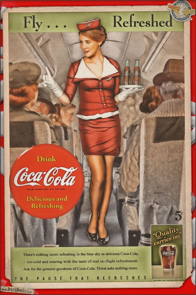 코카콜라(CocaCola) 광고 역사, 코카콜라의 역사적인 광고 포스터 하이라이트 ; 코카콜라(CocaCola, 커코우커러 ...