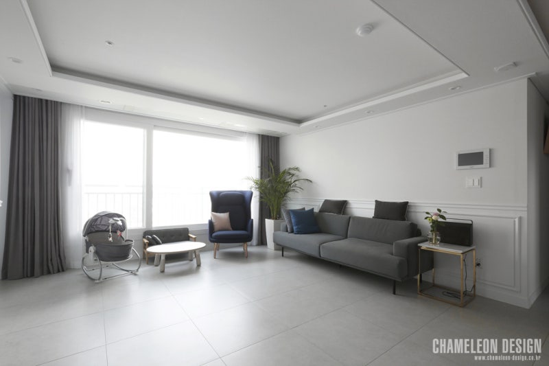 깔끔한 모던 프렌치 하우스 33평형 용산 E 편한 세상 아파트 인테리어 카멜레온 디자인chameleondesign