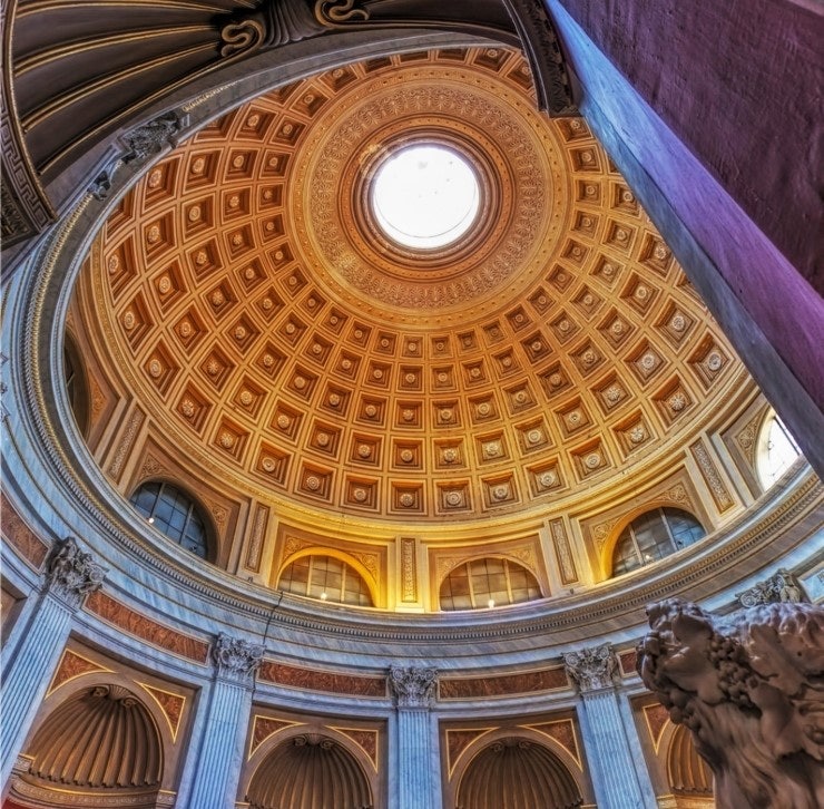 안티누스 브라스키(Antinous Braschi), 원형의 방(Sala Rotonda), 피오클라멘티노 박물관, Museii ...