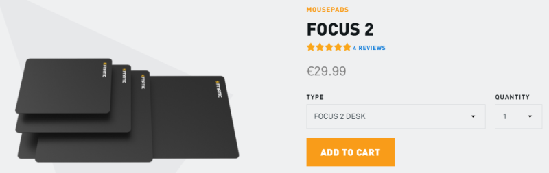 프나틱 포커스2 게이밍 마우스 패드 (DESK 사이즈 / 장패드) / FNATIC FOCUS2 ESPORTS GRADE ...