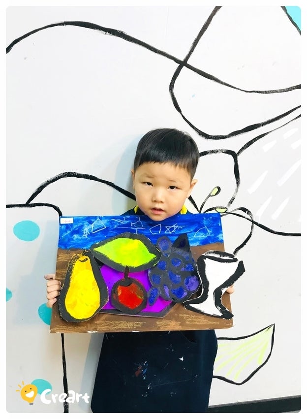 세잔처럼 사과가 있는 정물 크라인 6·7세 수업 시흥시 정왕동 배곧 미술학원 창의미술 크리아트 네이버 블로그