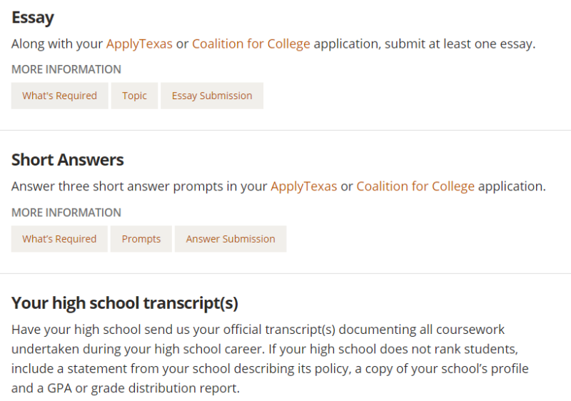 2019입학 UT(Austin) Requirements / 텍사스대학교 입시요강 : 네이버 블로그