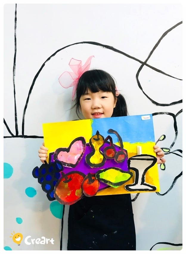 세잔처럼 사과가 있는 정물 크라인 6·7세 수업 시흥시 정왕동 배곧 미술학원 창의미술 크리아트 네이버 블로그