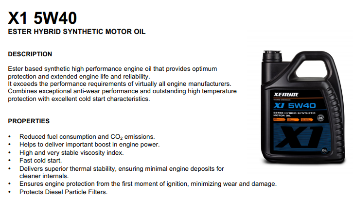 XENUM X1 5W40 ESTER HYBRID SYNTHETIC : 네이버 블로그