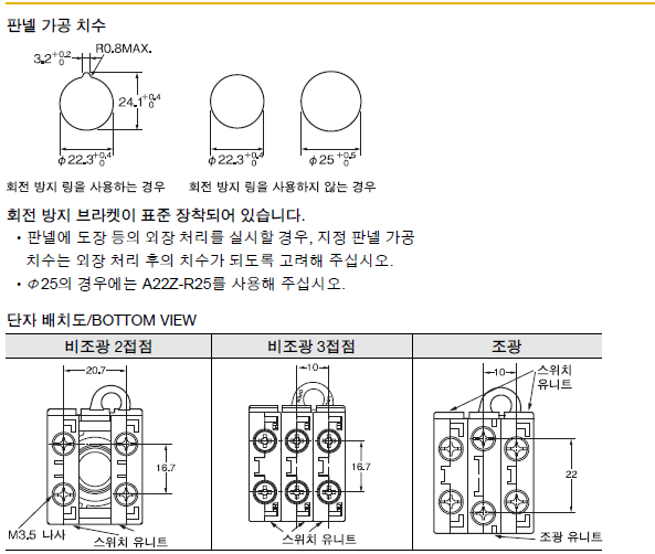 옴론 비상 정지 버튼 스위치 (A22E 시리즈) : 네이버 블로그