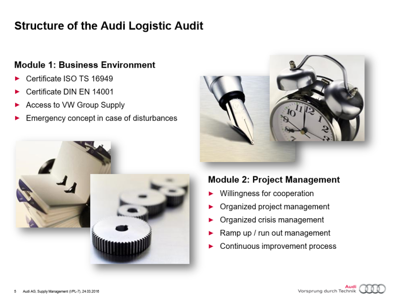 IATF16949 : Logistic Audit Guideline for Audi suppliers : 네이버 블로그