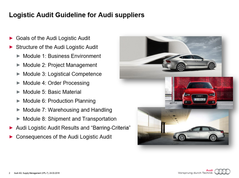 IATF16949 : Logistic Audit Guideline for Audi suppliers : 네이버 블로그