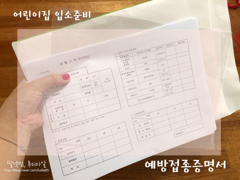 어린이집 입소준비 예방접종 증명서 발급 및 예방접종기록 네이버 블로그