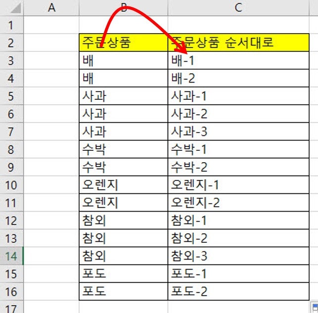 엑셀 중복된값에 일련번호 붙이기countif 함수 네이버 블로그