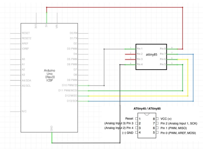 ATtiny85 사용하기 - 부트로더 올리기 (2017. 09. 21 기준) : 네이버 블로그