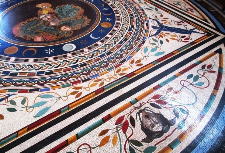 아에기스를 든 팔라스 아테나가 그려져 있는 로톤다 모자이크, 그리스 십자가의 방(Sala a Croce Greca), Pio ...