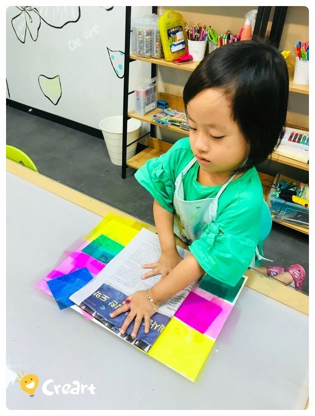 우드락 판화 블록 쌓기 성 밤비니 5세 수업 시흥시 정왕동 배곧 미술학원 창의미술 크리아트 네이버 블로그