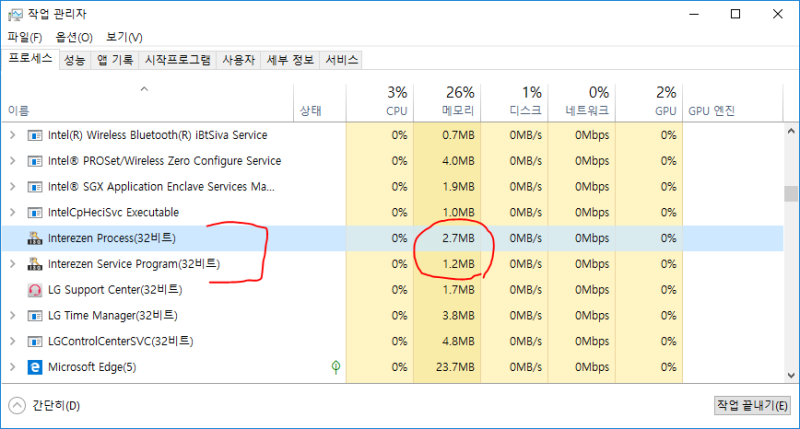 interezen process 정체 및 삭제 방법 : 네이버 블로그