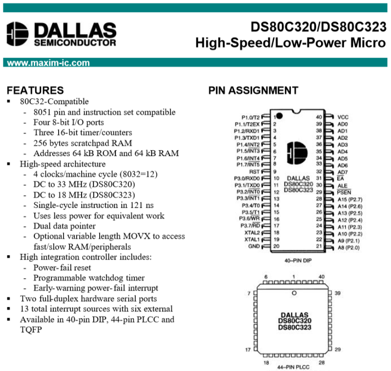 8051계열 Dallas의 DS80C320과 ST의 PSD813F2 는 활용 가치가 있다. : 네이버 블로그