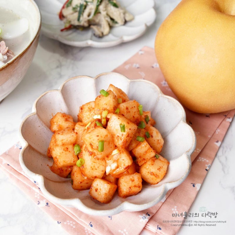 배깍두기 맛있게 담그는법 배요리 네이버 블로그