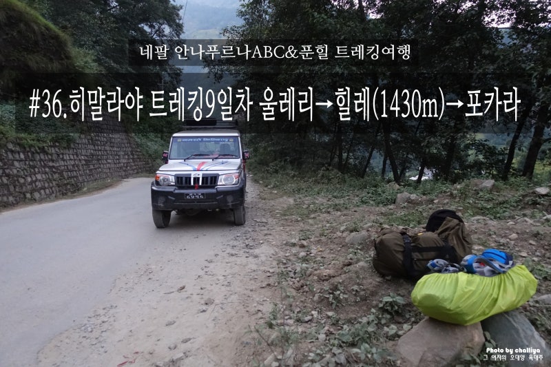 네팔 안나푸르나abcand푼힐 트레킹여행 36히말라야 트레킹9일차 울레리→힐레1430m→포카라122km를 걷고 포카라로