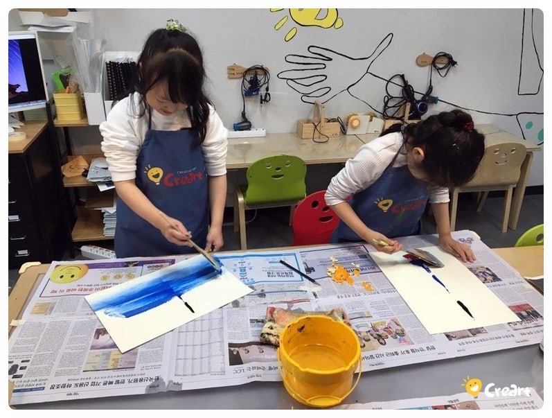 Kinder 초등 수업 전통 건축물의 야경표현 시흥시 정왕동 배곧 크리아트 미술학원 네이버 블로그
