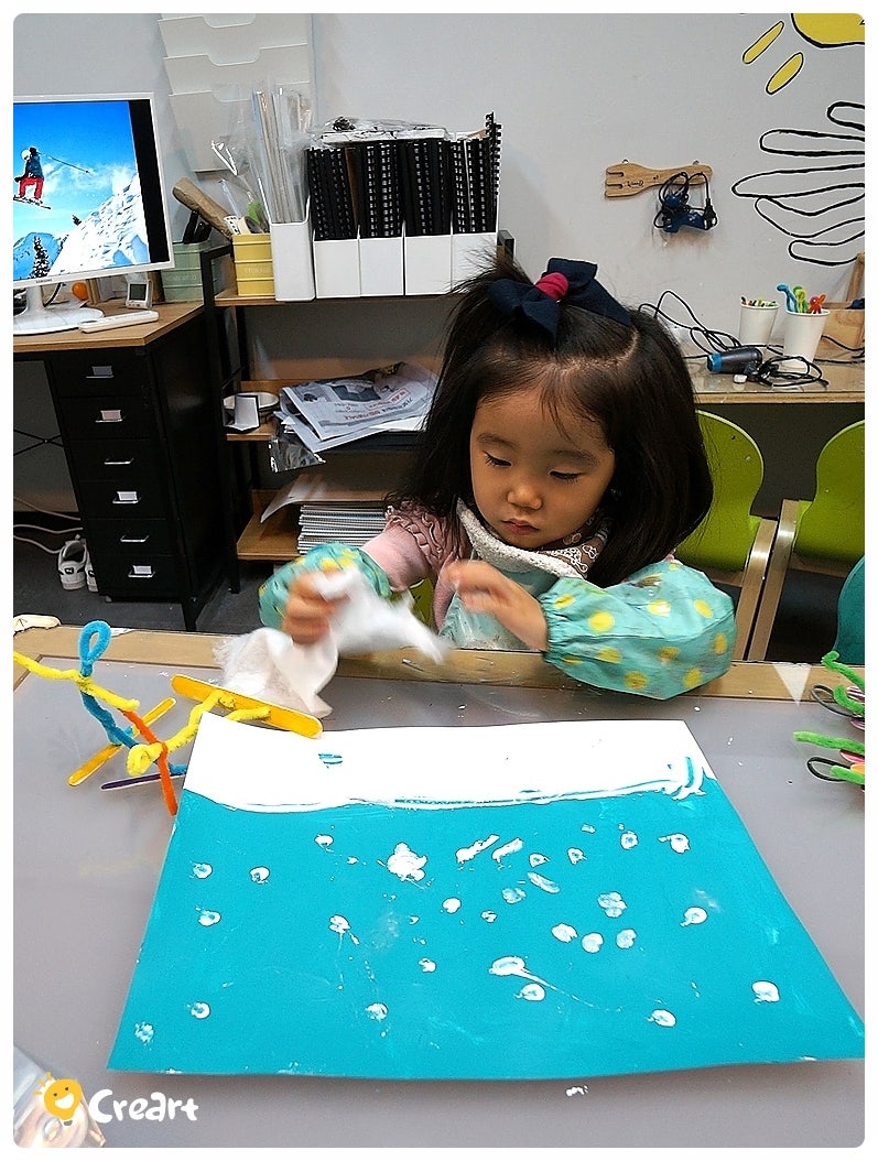 Bambini 4·5세 수업 스키타는 사람 시흥시 정왕동 배곧 크리아트 미술학원 네이버 블로그