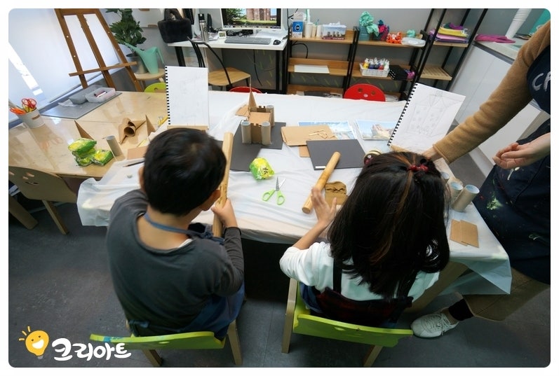 Kinder 초등 수업 찰흙 입체 표현 캐슬 시흥시 정왕동 배곧 크리아트 미술학원 네이버 블로그