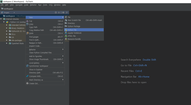 [python] pycharm 설치및 HelloWorld : 네이버 블로그