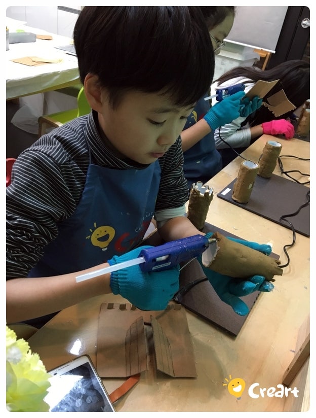 Kinder 초등 수업 찰흙 입체 표현 캐슬 시흥시 정왕동 배곧 크리아트 미술학원 네이버 블로그