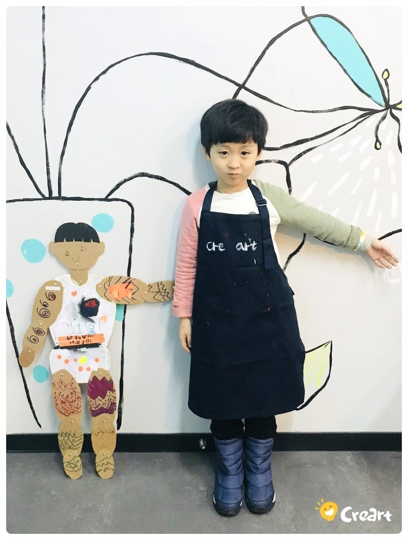 Klein 6·7세 수업 인체 관절인형 동작표현 시흥시 정왕동 배곧 크리아트 미술학원 네이버 블로그