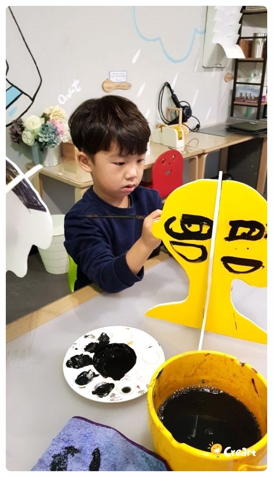 Klein 6세 수업 피카소 얼굴 입체조형 시흥시 정왕동 배곧 크리아트 미술학원 네이버 블로그