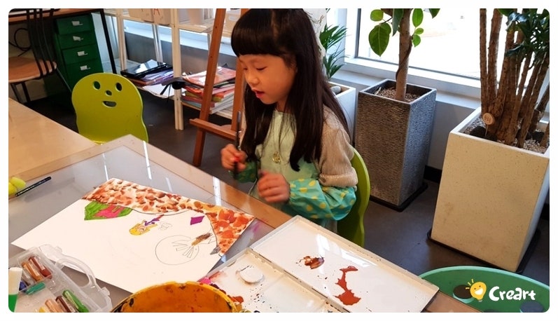 Klein 6·7세 수업 고흐 처럼 야경 표현하기 시흥시 정왕동 배곧 크리아트 미술학원 네이버 블로그