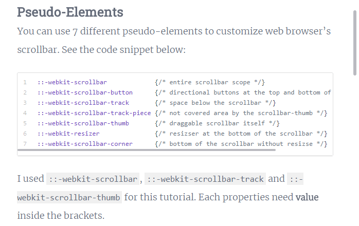 Customize website’s scrollbar with CSS : 네이버 블로그