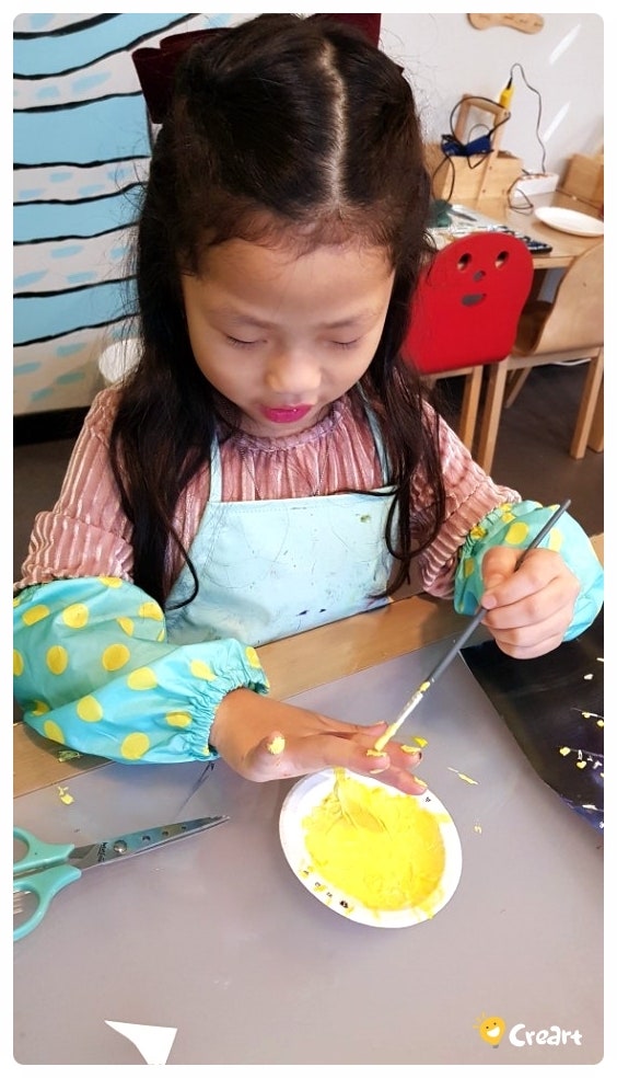Klein 6·7세 수업 고흐 처럼 야경 표현하기 시흥시 정왕동 배곧 크리아트 미술학원 네이버 블로그