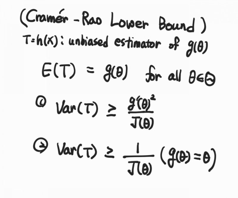 [수리통계학] Cramer - Rao Lower Bound 란? : 네이버 블로그