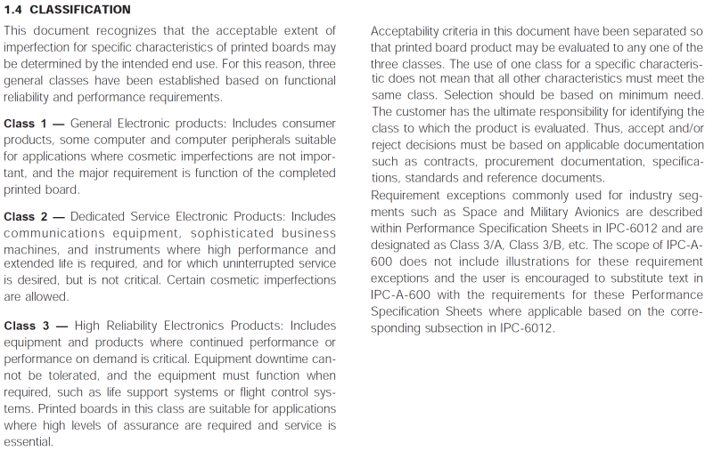 IPC-A-600 표준 소개_ 1.4 Clasiffication : 네이버 블로그