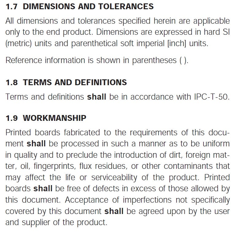 IPC-A-600 표준 소개 _ 1.7 치수 및 공차_(Dimensions and Tolerances) : 네이버 블로그