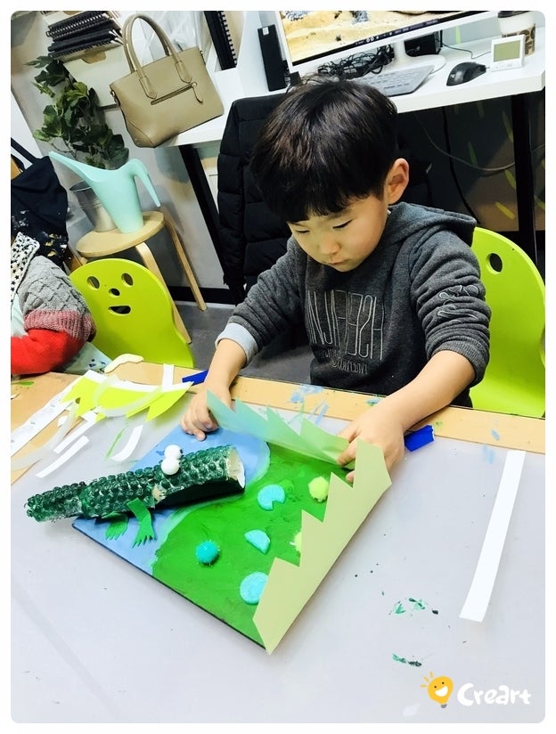 Bambini 5세 수업 볼록볼록 악어 시흥시 정왕동 배곧 크리아트 미술학원 네이버 블로그