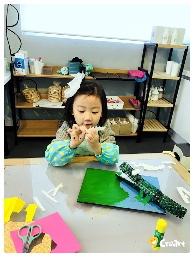 Bambini 5세 수업 볼록볼록 악어 시흥시 정왕동 배곧 크리아트 미술학원 네이버 블로그