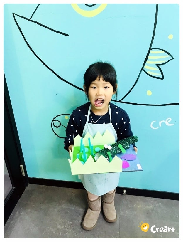 Bambini 5세 수업 볼록볼록 악어 시흥시 정왕동 배곧 크리아트 미술학원 네이버 블로그